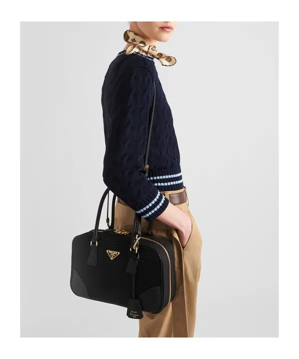 Prada Re-edition 1978 Medium Re-nylon And Saffiano Leather Two-handle Bag