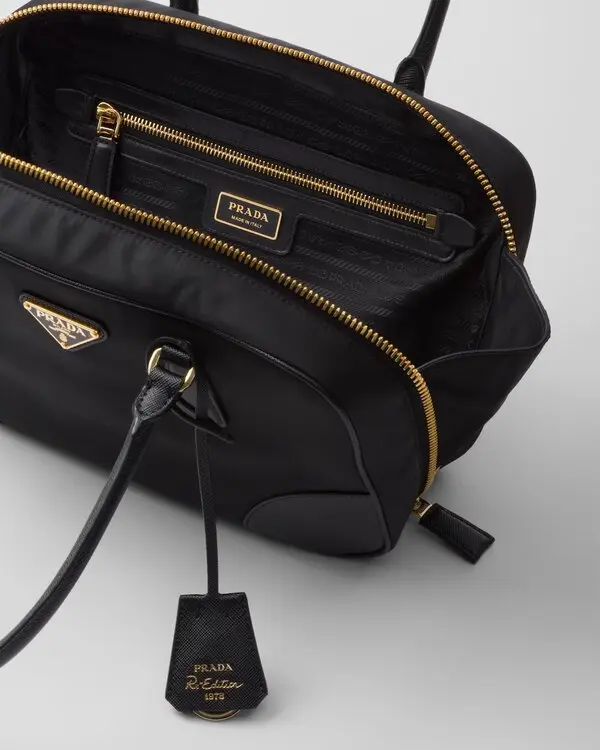 Prada Re-edition 1978 Medium Re-nylon And Saffiano Leather Two-handle Bag