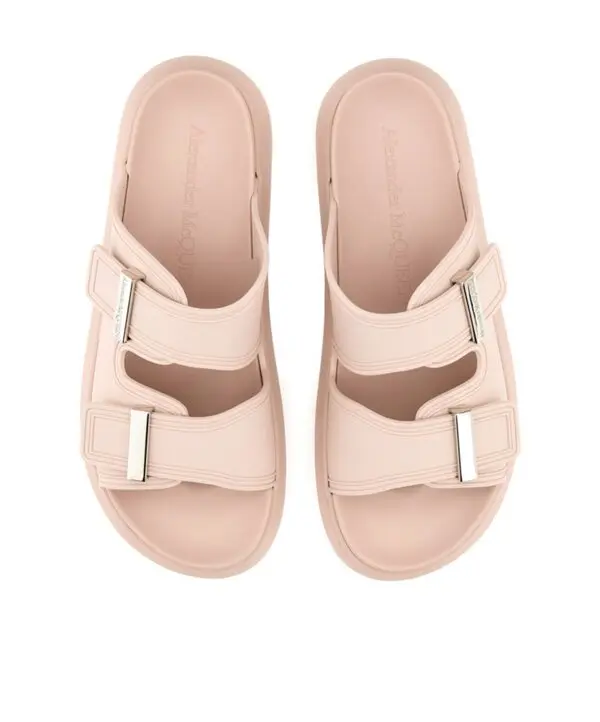 Alexander McQueen Double Strap Slip-on Sandals - Tea Rose