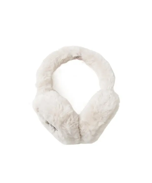 ROGER VIVIER Efflorescence Earmuffs In Faux Fur - White