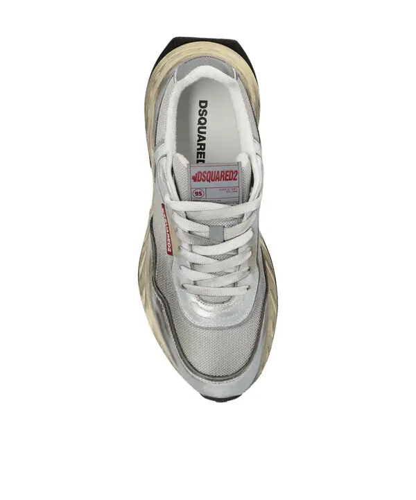 Dsquared2 Distressed Low-top Sneakers - Silver
