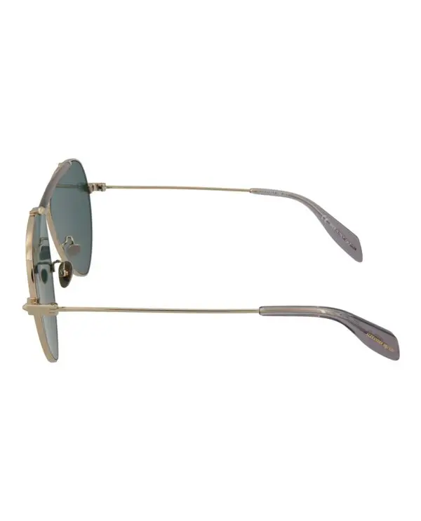 Alexander McQueen Elliptical Flat Mirror Sunglasses