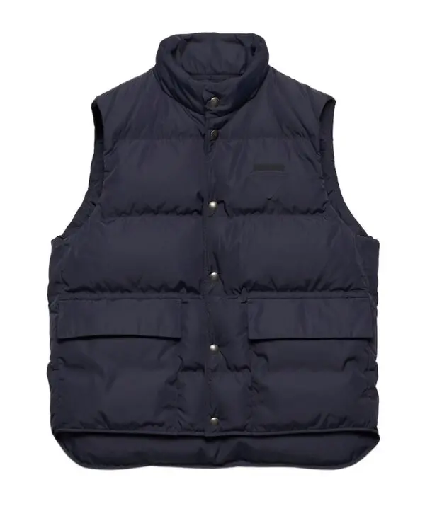 Prada High-neck Padded Gilet - Blue