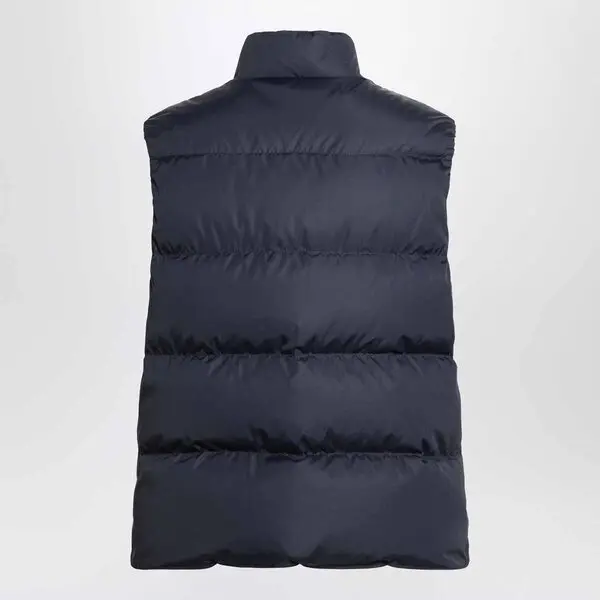 Prada High-neck Padded Gilet - Blue