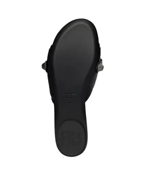 Balenciaga Cagole Flat Sandals - Black