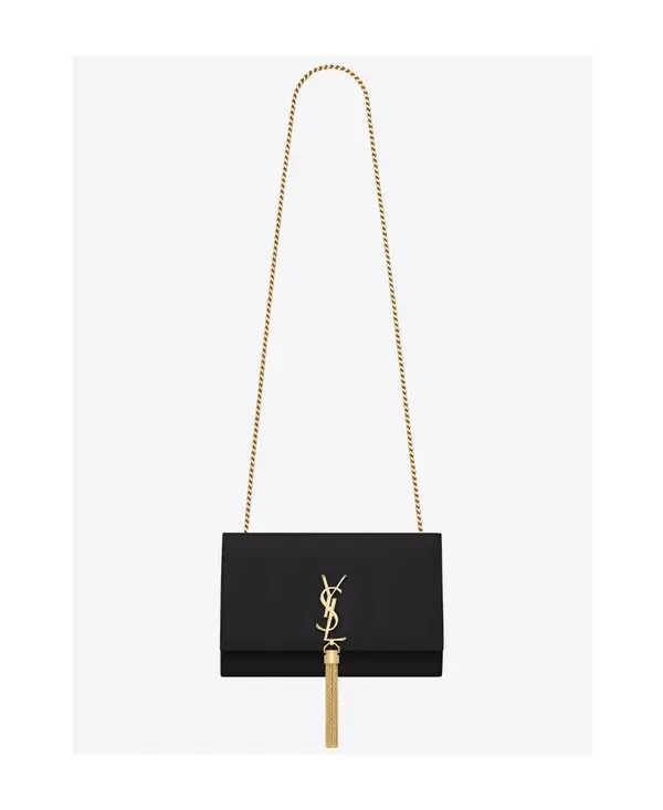 Saint Laurent Medium Monogram Kate Shoulder Bag - Black