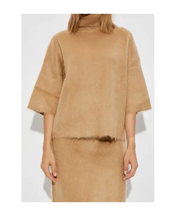 Fabiana Filippi Wool Roll Neck Half Sleeve Jumper