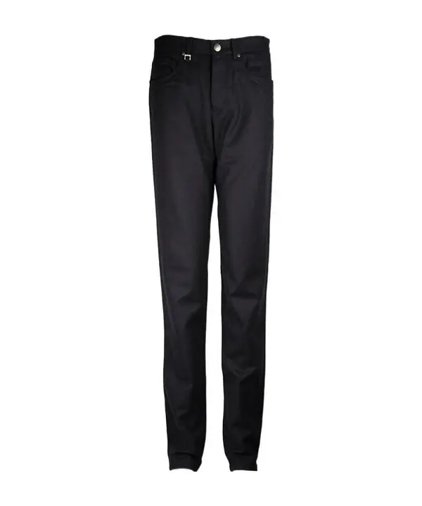 Zegna Navy Blue Logo Casual Pants - Black