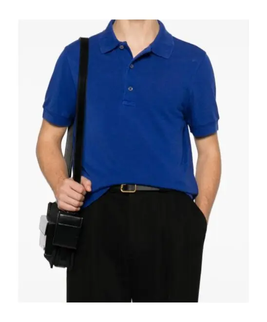 TOM FORD Short-sleeved Polo Shirt - Blue