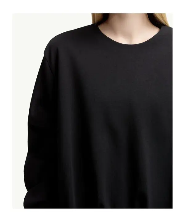 Moncler Gathered Sleeve Crewneck Sweatshirt