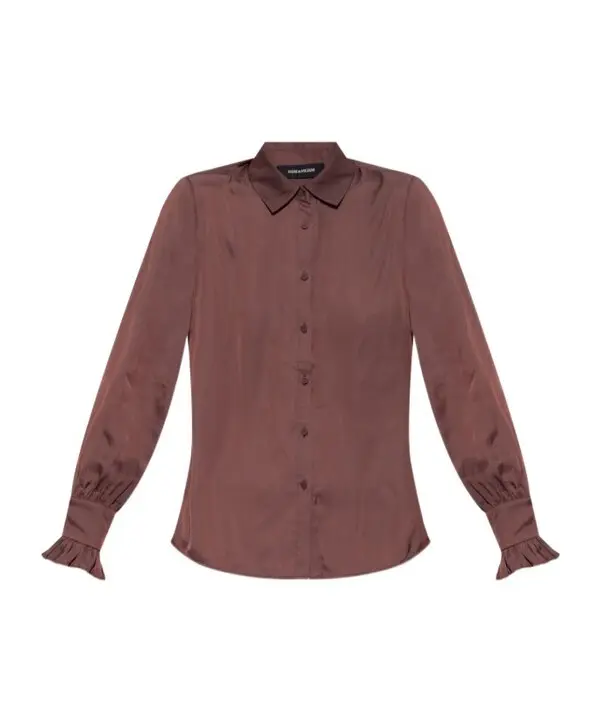 Zadig&Voltaire Thely" Shirt With Ruffled Cuffs - Brown