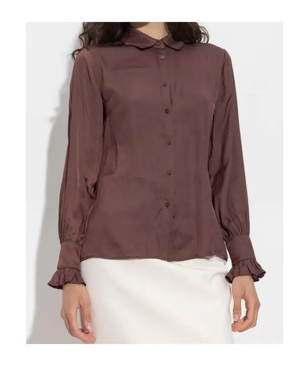Zadig&Voltaire Thely" Shirt With Ruffled Cuffs - Brown