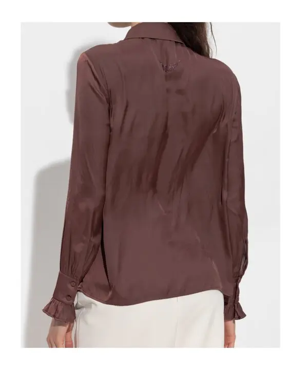 Zadig&Voltaire Thely" Shirt With Ruffled Cuffs - Brown