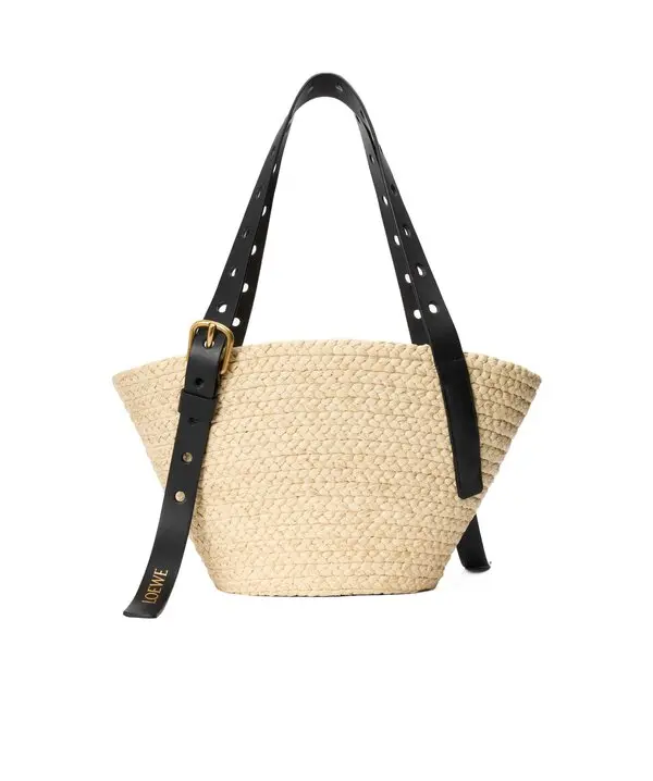 Loewe Small Punch Hole Basket Bag - Natural
