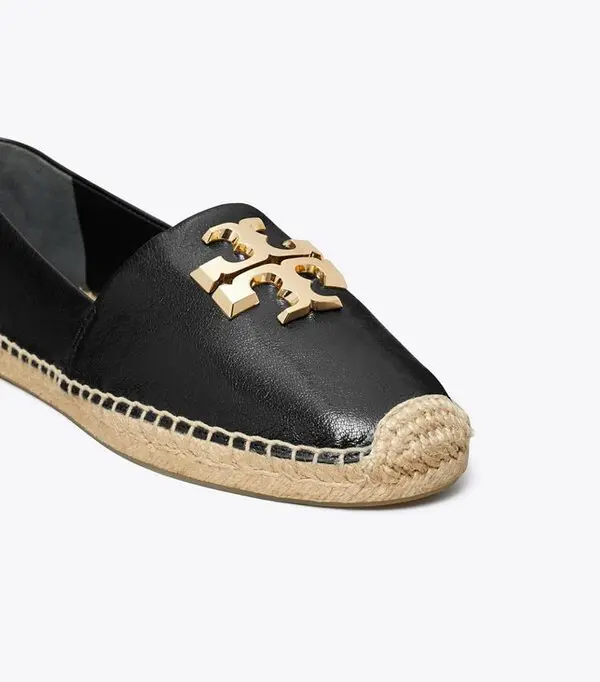 Tory Burch Eleanor Logo Plaque Espadrilles - Black