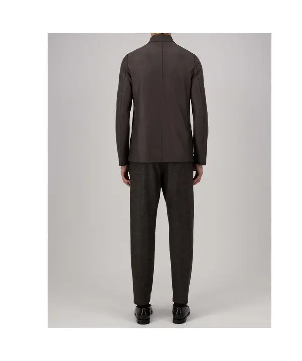 Harris Wharf London Nehru Jacket - Graphite Color