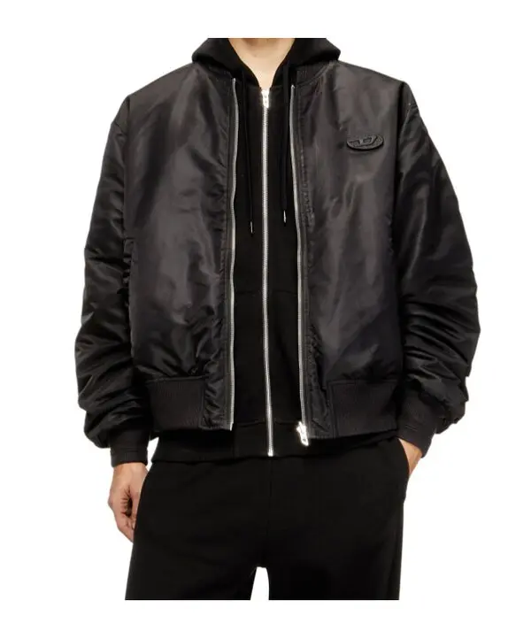 DIESEL® W-type D1 Padded Bomber Jacket - Black