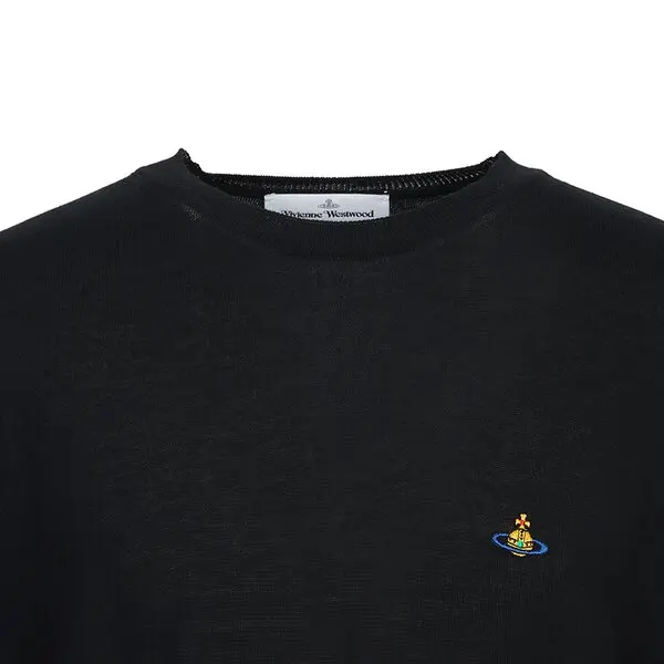VIVIENNE WESTWOOD Orb Logo Fine Knit Sweater - Black
