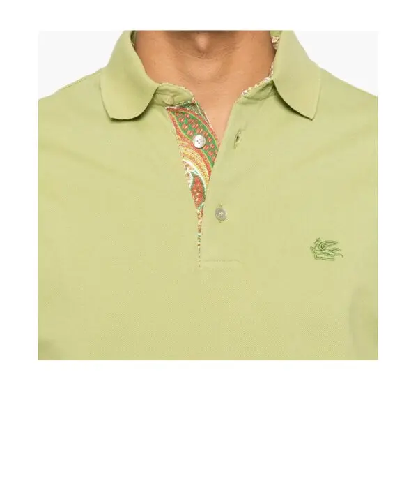 Etro Pegaso Embroidered Polo Shirt - Nude