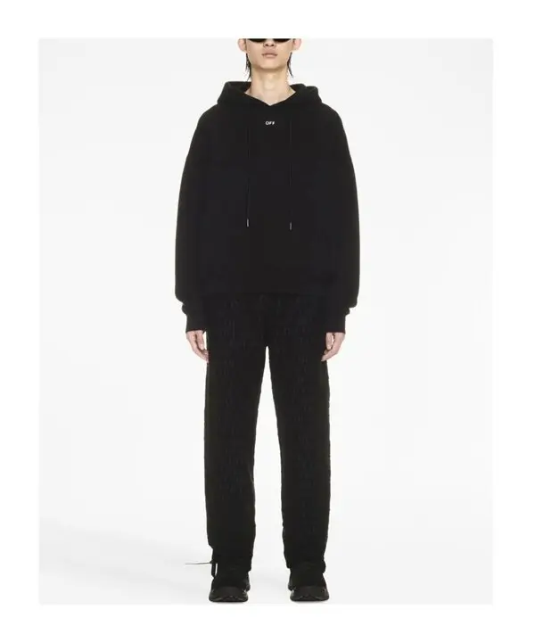 Off-White Logo Printed Drawstring Hoodie