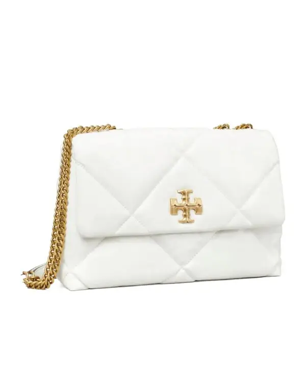 Tory Burch Kira Diamond Quilt Convertible Shoulder Bag - White