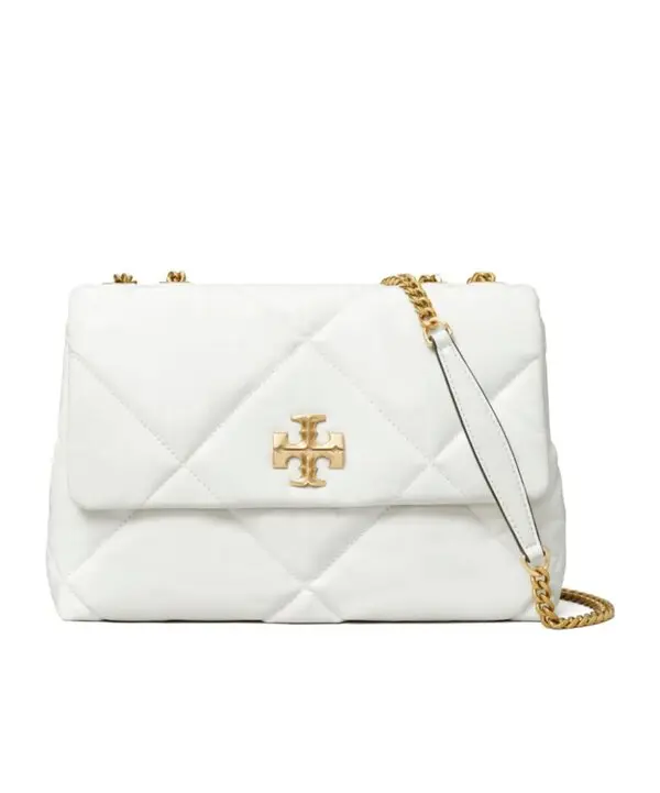 Tory Burch Kira Diamond Quilt Convertible Shoulder Bag - White
