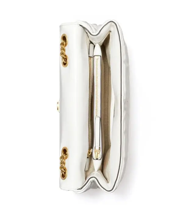 Tory Burch Kira Diamond Quilt Convertible Shoulder Bag - White