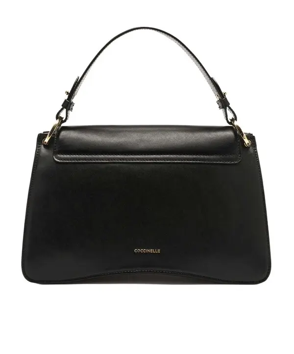 COCCINELLE C-me Foldover Top Medium Tote Bag - Black