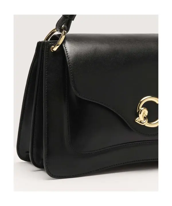 COCCINELLE C-me Foldover Top Medium Tote Bag - Black