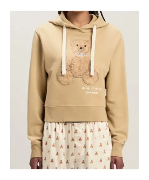 Palm Angels Teddy Bear Embroidered Hoodie