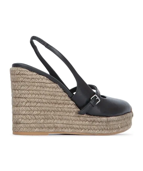 Brunello Cucinelli Buckled Slingback Wedge Espadrilles