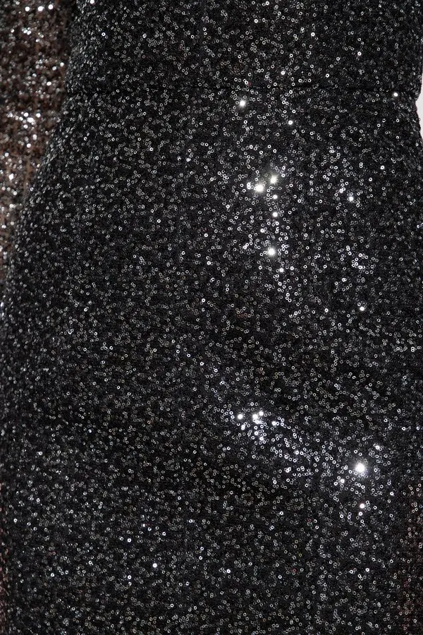 Dolce & Gabbana Sequin Sweetheart Neck Mini Dress