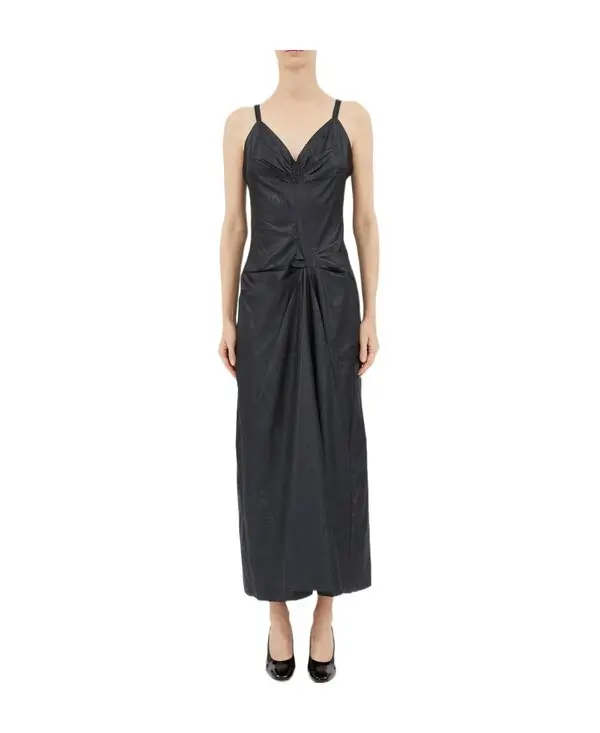 MAISON MARGIELA Ruched Sweetheart Neck Midi Dress