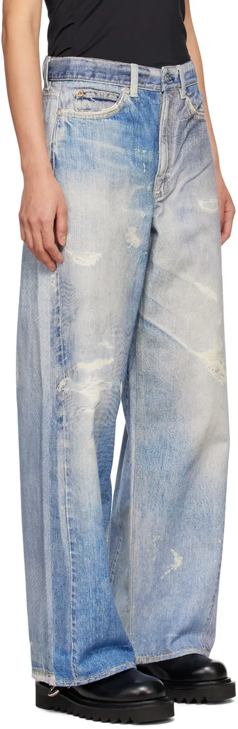Our Legacy Full Cut Distressed Jeans - Gray