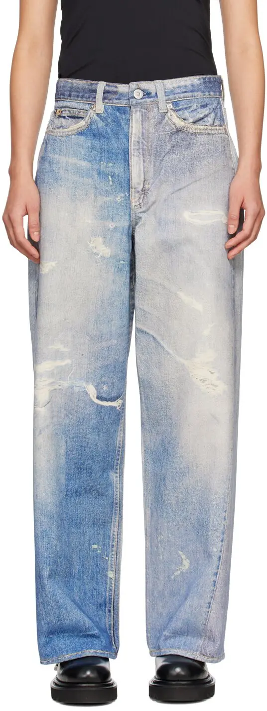 Our Legacy Full Cut Distressed Jeans - Gray