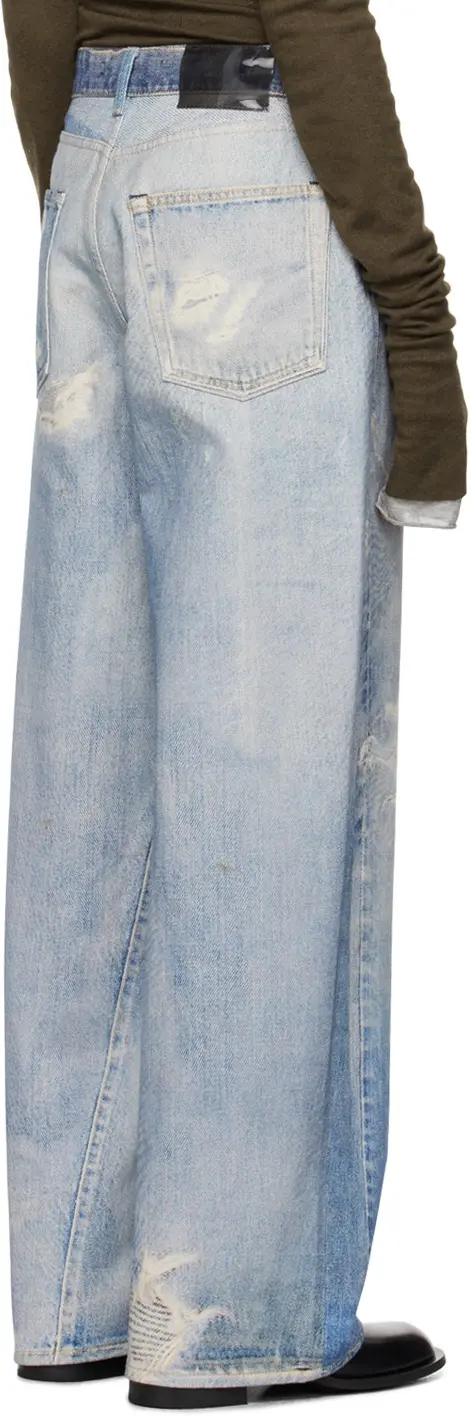 Our Legacy Full Cut Distressed Jeans - Gray