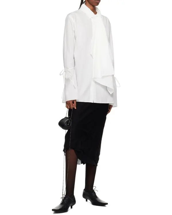 Yohji Yamamoto Clasp Leather Shoulder Bag