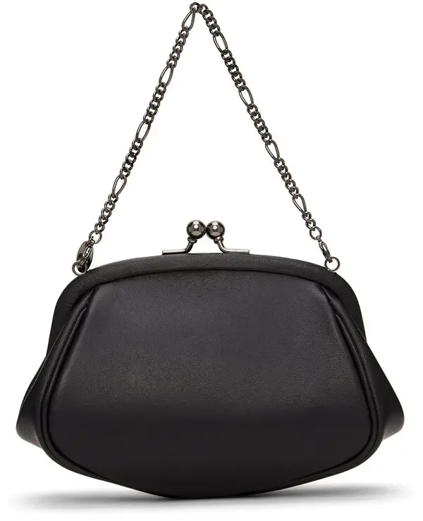 Yohji Yamamoto Clasp Leather Shoulder Bag