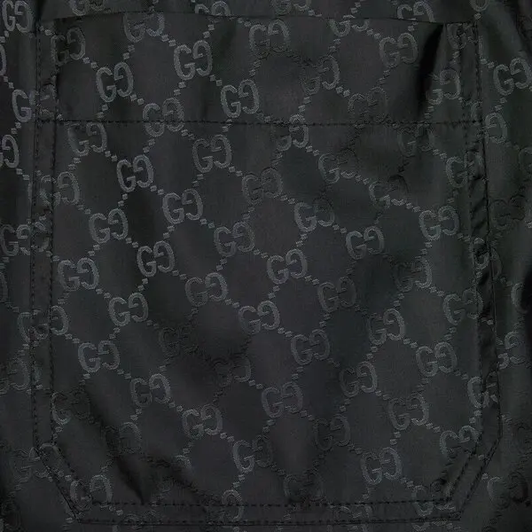 Gucci Monogrammed Jacquard Swim Trunks - Black