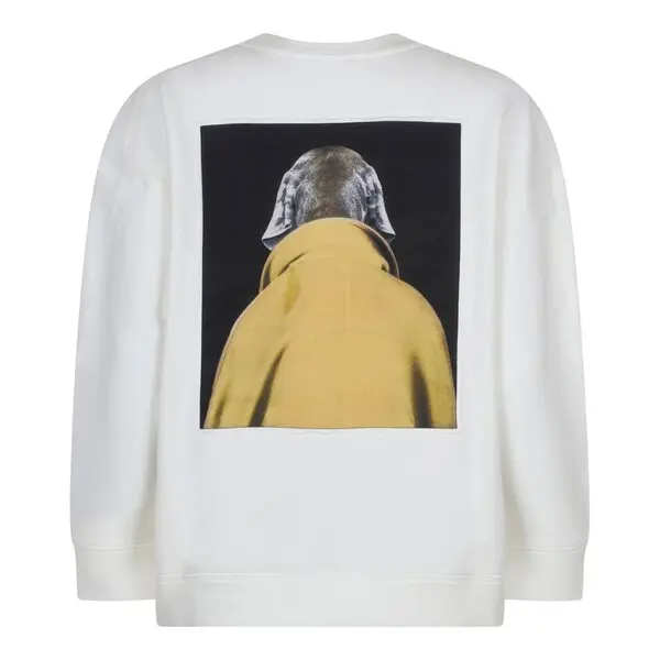 Max Mara Logo And Dog Print Crewneck Sweatshirt - Ivory