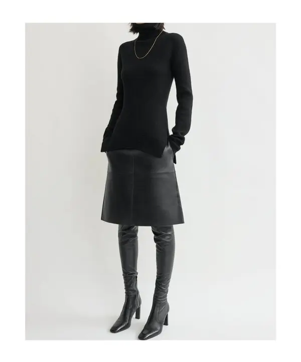 TOTEME High Neck Side Slit Jumper
