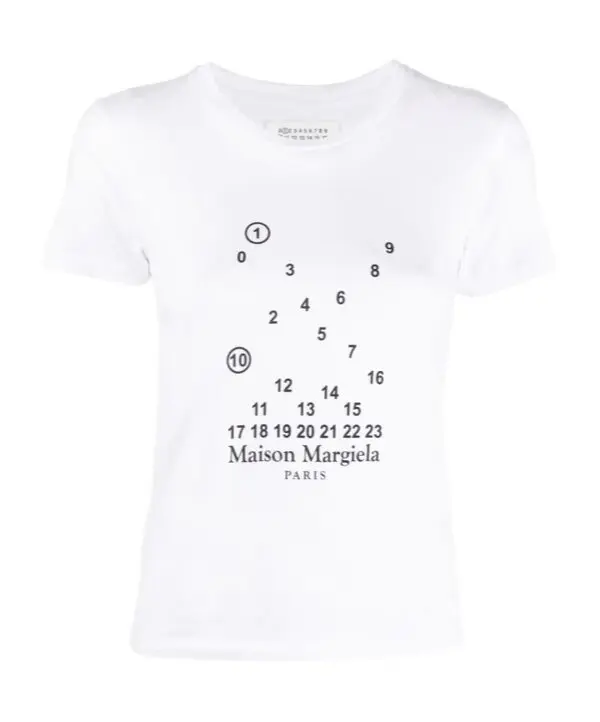 MAISON MARGIELA Logo Print Crewneck T-shirt - White