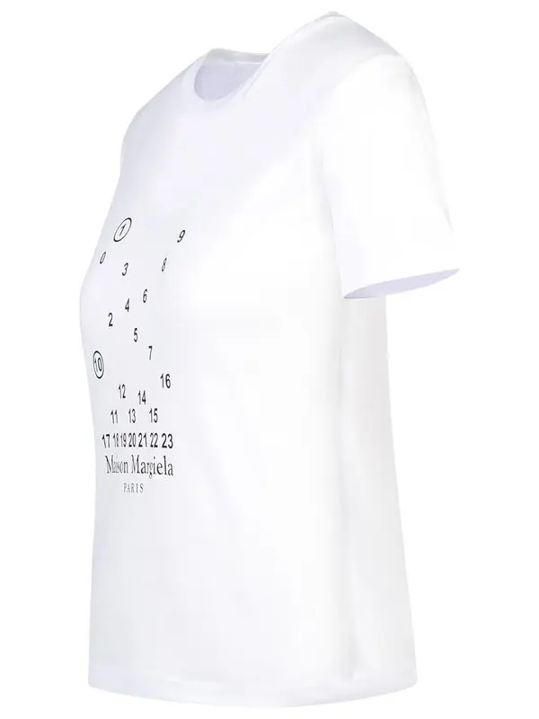 MAISON MARGIELA Logo Print Crewneck T-shirt - White
