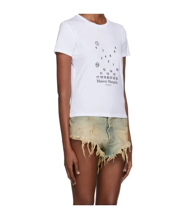 MAISON MARGIELA Logo Print Crewneck T-shirt - White