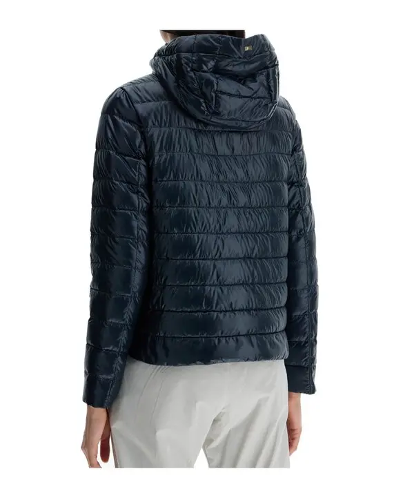 Herno Quilted Hooded Drawstring Puffer Jacket - Blue
