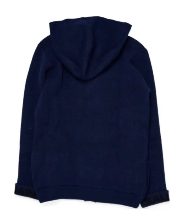 Balmain Double-breasted Hooded Jacket With Logo Detail