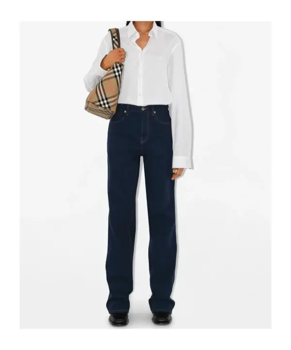 Burberry Small Checked Top Handle Bag - Sand