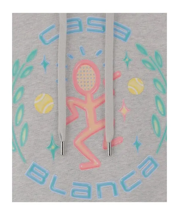 Casablanca Printed Logo Drawstring Hoodie