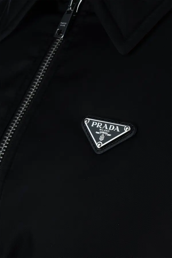 Prada Logo Plaque Belted Jacket