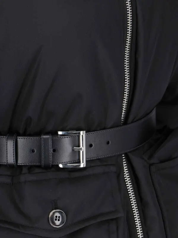 Prada Logo Plaque Belted Jacket